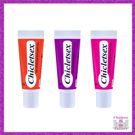 Gel Chicletsex Beijável Comestível Lubrificante Íntimo para Massagem