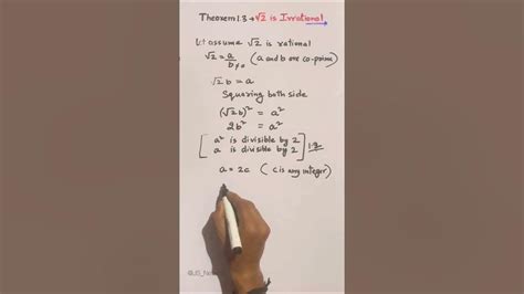 Prove Root 2 Is Irrational 13 Theorem New Syllabus Class 10 Youtube