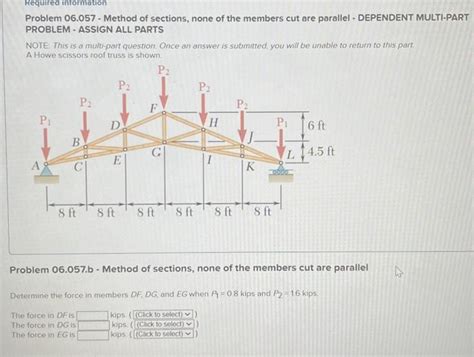 solved problem 06 057 method of sections none of the
