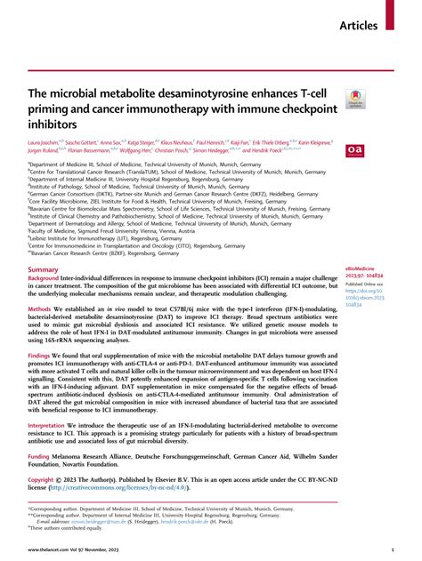 PDF The Microbial Metabolite Desaminotyrosine Enhances T Cell Priming