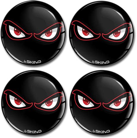 SkinoEu 4 X 70mm Aufkleber 3D Gel Silikon Autoaufkleber Stickers No