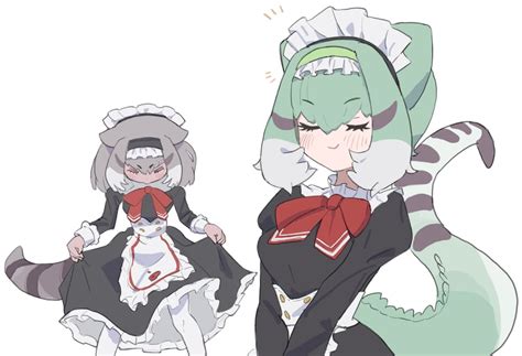 Chinese Water Dragon And Frilled Lizard Kemono Friends Drawn By