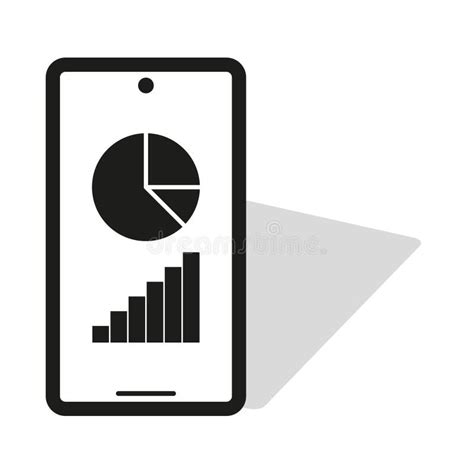 Smartphone Graphics Charts Data Analysis Screen Business Finance App Vector Illustration Eps