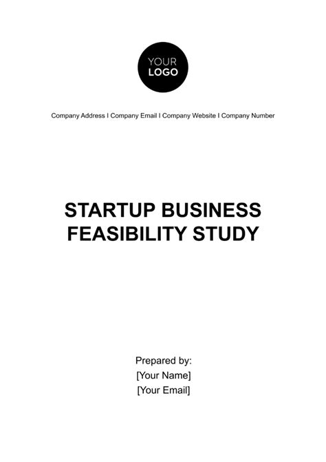 Startup Business Feasibility Study Template Edit Online And Download