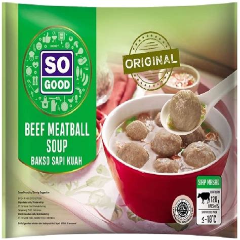 Promo Bakso Sapi Kuah Original So Good 100 Gr Baso Beef Meatball Soup