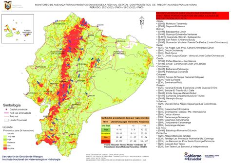 Mapa De Monitoreo De Amenaza De Inundaciones Bajo Pronóstico De