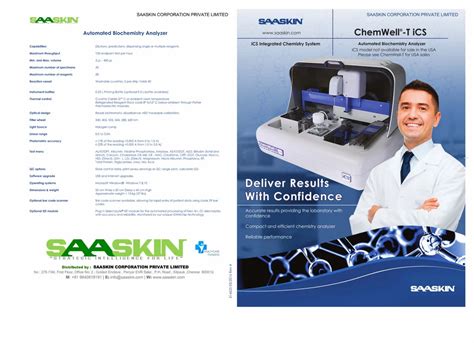 Awareness Technology ChemWell T 4625 Ics PC Controlled Chemistry Turbidmetric Analyzer At