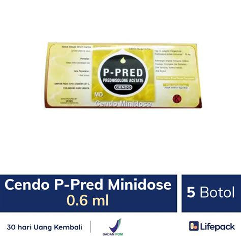 Cendo P Pred Minidose 0 6 Ml 5 Botol 0 6ml Lifepack Id