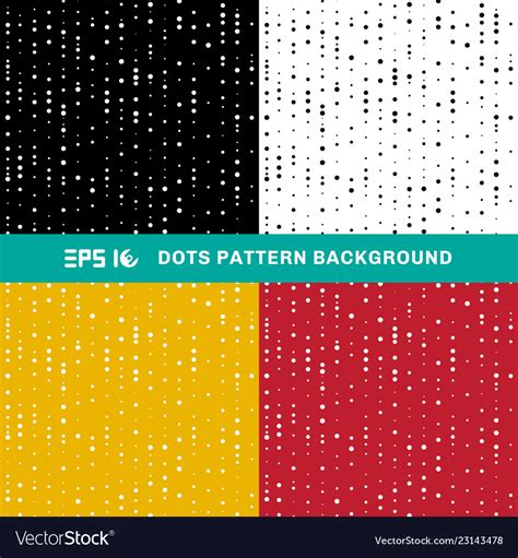 Set Of Abstract Geometric Dots Pattern Circles Vector Image