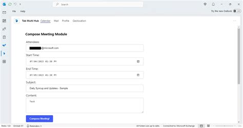 Interact With Calendar Mail Profile Geolocation From Personal Tabs