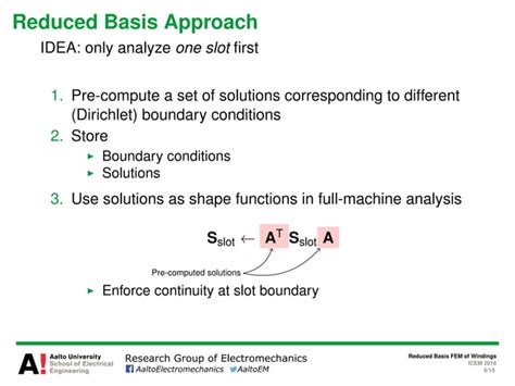 Reduced Basis Finite Element Modelling Of Electrical Machines With Multi Conductor Windings PPT