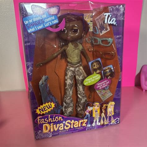 2003 Tia Diva Starz Talking Fashion Doll Rare Vintage Mattel Glitter
