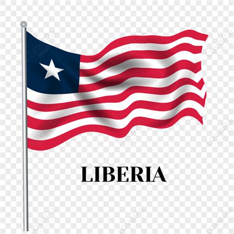 손으로 그린 만화 라이베리아 플래그깃대배너금속 Png 일러스트 무료 다운로드 Lovepik