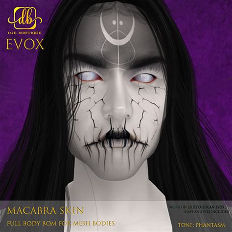 Second Life Marketplace Macabra Skin Evox Full Body Bom Phantasm