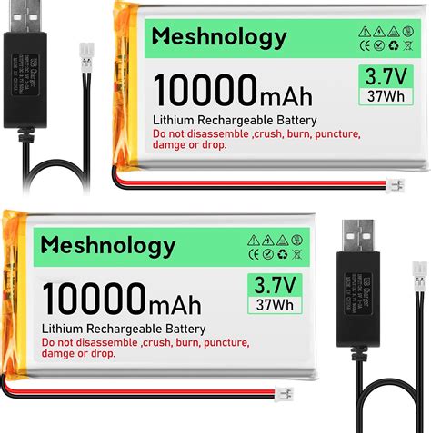 37v 10000mah Lipo Battery With Usb Charger For Arduino And Drone