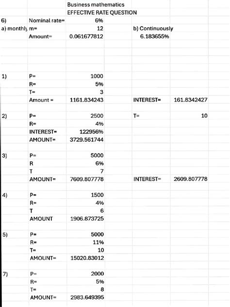 Business Mathematics Practical Questions Pdf