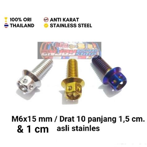 Jual Baut PB Probolt Thailand M6 Drat 10 Panjang 2 Cm 1 5 Cm 1 Cm
