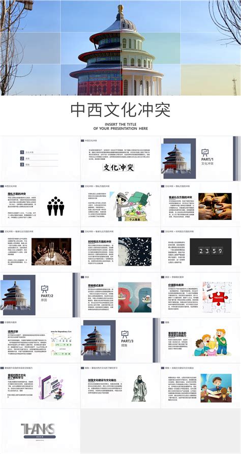 中西文化冲突 免费文案ppt作品下载 Ppt超级市场
