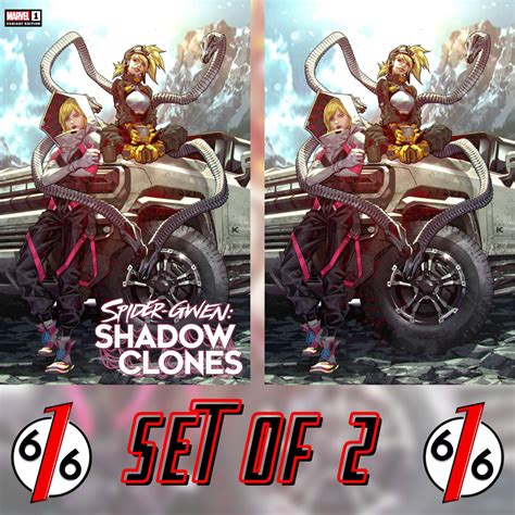 Spider Gwen Shadow Clones 1 Kael Ngu Trade Dress And Virgin Variant Set