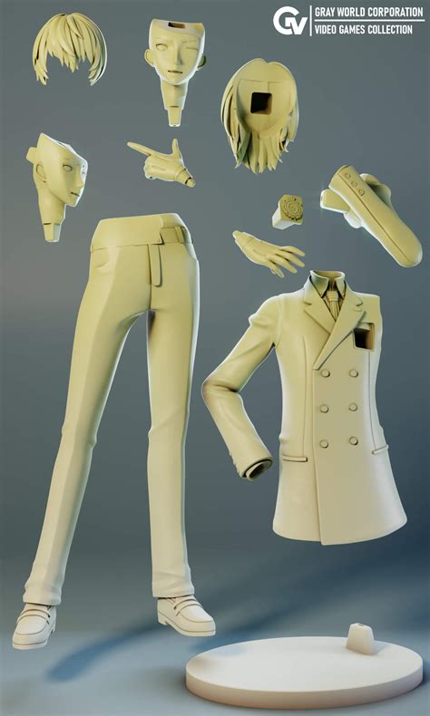 Goro Akechi Persona 3d Model By Gray World Corporation