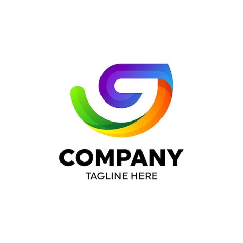 Gradiente do ícone do logotipo da letra g Vetor Premium