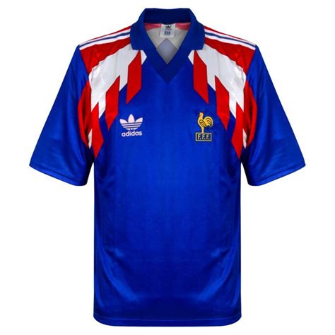 France Jersey Custom Home Soccer Retro Jersey 1990 Best Soccer Store