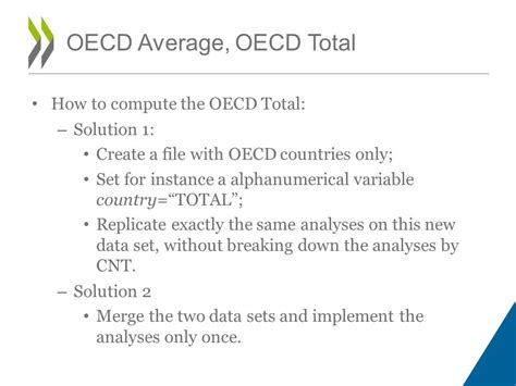 Oecd Mean Oecd Average And Computation Of Standard Errors On