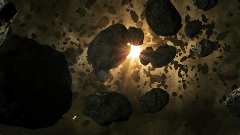 Asteroid Field This Is A Picture Of A Very Dense Asteroid Field Which