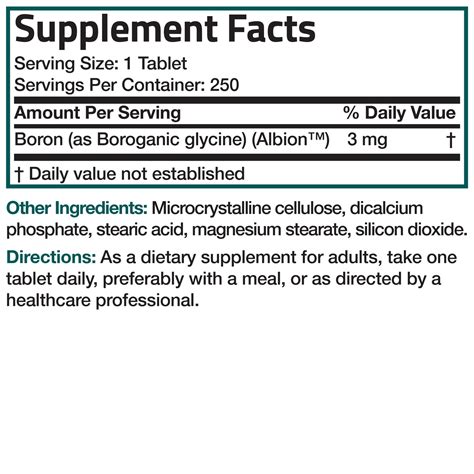 Boron 3 MG – Bronson Vitamins | Quality Vitamins and Supplements since 1960