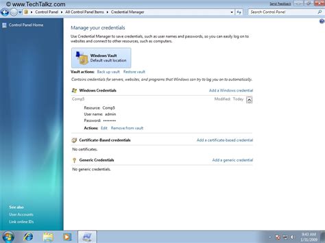 Guide Credential Manager In Windows 7 TechTalkz Com Technology And Computer Help Forums