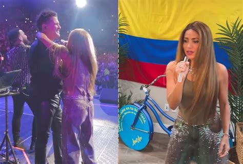 Shakira Sorprendió A Carlos Vives En Concierto Y Cantaron ‘la Bicicleta