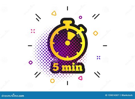 Timer Sign Icon Minutes Stopwatch Symbol Vector Stock Vector Illustration Of Badge Five