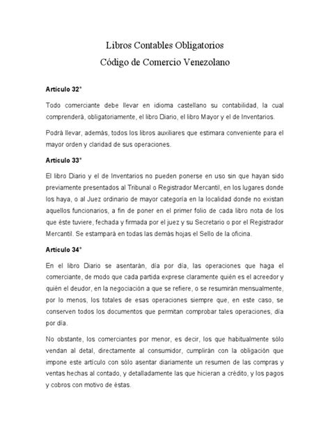 Código De Comercio Venezolano Pdf