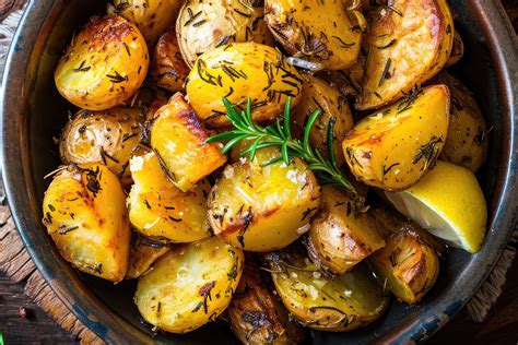 Lemon Herb Roasted Potatoes Vegan Eating