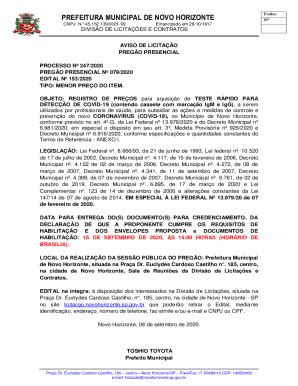 Preenchível Disponível publicacao novohorizonte sp gov OBJETO REGISTRO