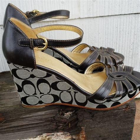 Coach Shoes Coach Signature Vintage Wedge Sandals Size 9 Poshmark