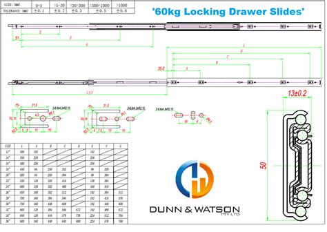 Kg Locking Drawer Slide Used For Toolbox Drawers TPD
