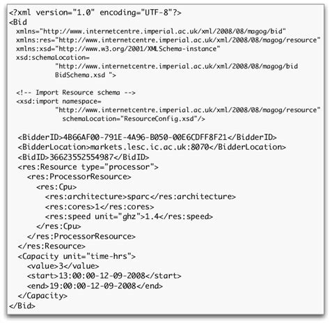 An Example Xml Bid Packet Download Scientific Diagram