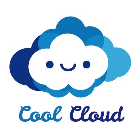Premium Vector Cool Cloud Blue Logo Branding