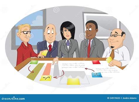 Employee Brainstorming Ideas Illustration Royalty Free Stock Image