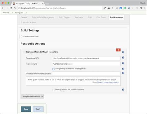 Deploy Artifacts Into Maven Repository In Jenkins Huong Dan Java
