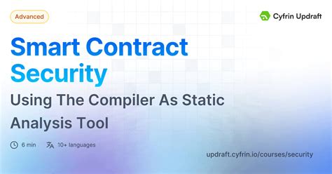 Smart Contract Security Using The Compiler As Static Analysis Tool