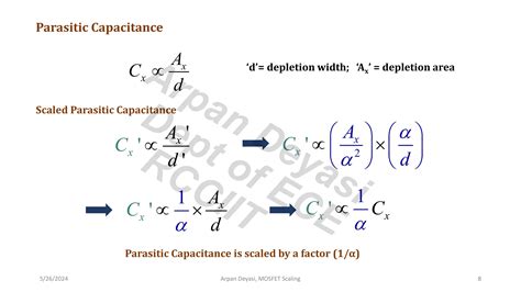 Scaling In Conventional Mosfet For Constant Electric Field And Constant Voltage Ppt