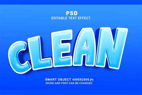 Clean PSD D Editable Text Effect Graphic By TrueVector Creative Fabrica