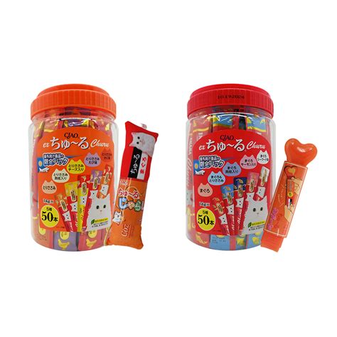 【ciao】啾嚕貓用肉泥桶 50入 Ciao肉泥 附ciao玩具 桶裝肉泥 寵物時光 蝦皮購物