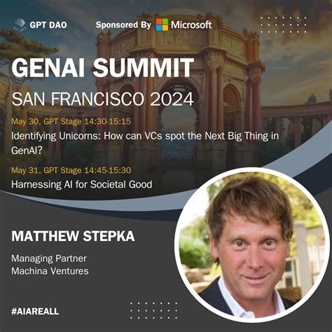 Katherine Mendonca On Linkedin Look Forward To Hearing From Matthew Stepka At The Gen Ai Summit