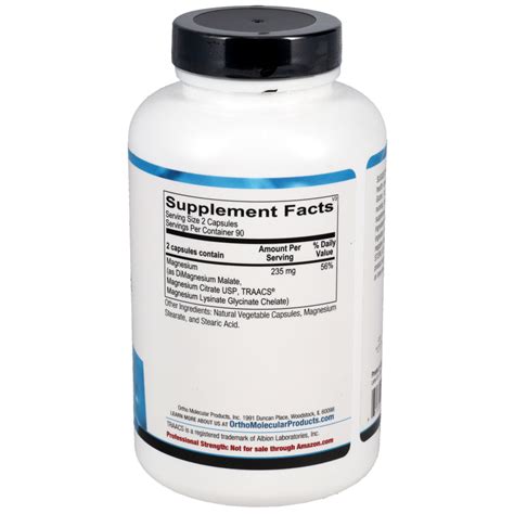 Ortho Molecular Products Reacted Magnesium Emerson Ecologics
