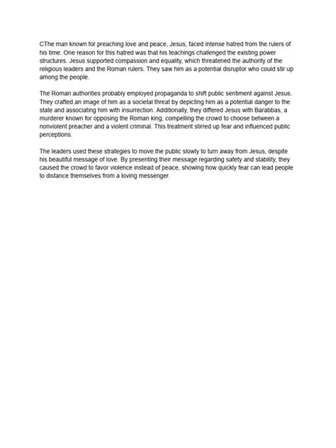 Jesus Christianity Assignment Pdf