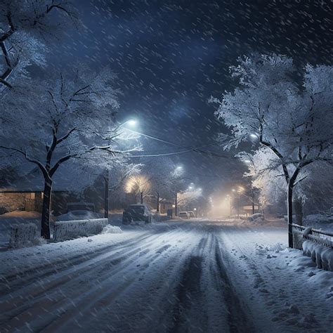 Snow Falling At Night Wallpaper