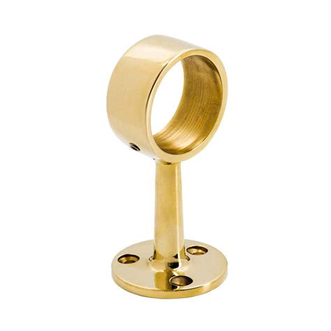 Upright Bracket Short Polished Brass 38mm Paddington Hardware